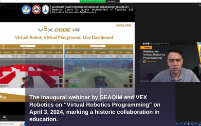 Inaugural Webinar Connects SEAQiM and VEX Robotics in Virtual Robotics Programming Session ...